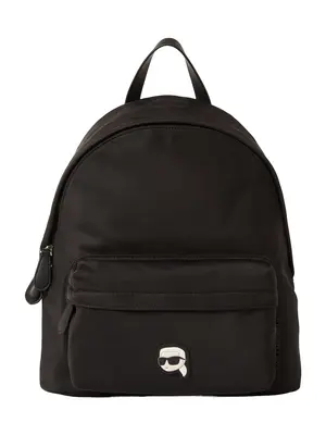 Karl Lagerfeld Ikon Appliqué Backpack - Black