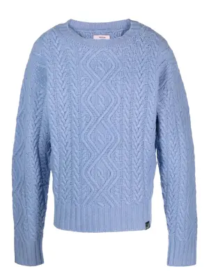 Martine Rose Cable-knit Merino Wool Jumper - Blue