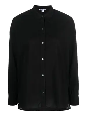 JAMES PERSE Long-sleeve Cotton Shirt - Black