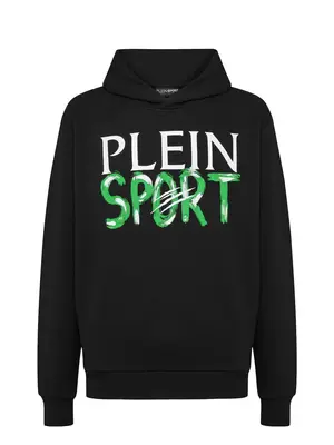 PLEIN SPORT Logo-print Hoodie - Black