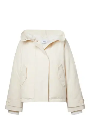 FERRAGAMO Hooded Padded Shell Jacket - Ivory
