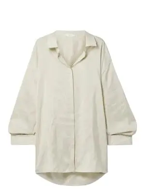 THE ROW Nomoon Oversized Striped Silk Shirt - Off-white