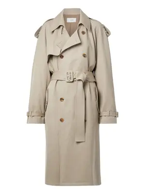 THE ROW June Belted Cotton-gabardine Trench Coat - Brown