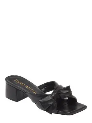 STUART WEITZMAN Stuart Weitzman Sofia Bow Sandal Black Leather