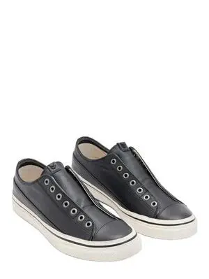 John Varvatos John Varvatos Laceless Low Top Sneaker Black