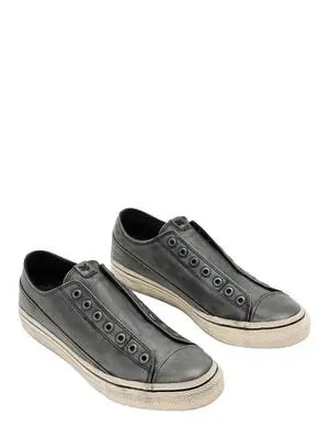 John Varvatos Laceless Low Top Sneaker - Steel Grey