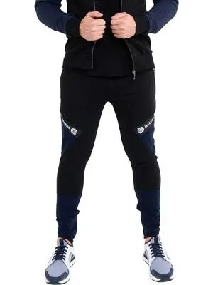 MACEOO Colorblock Joggers - Black