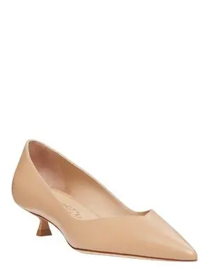 STUART WEITZMAN Stuart Weitzman Eva Kitten Heel Pump Adobe