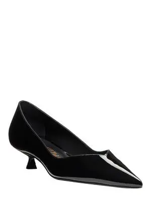 STUART WEITZMAN Stuart Weitzman Eva Kitten Heel Pump Black Patent