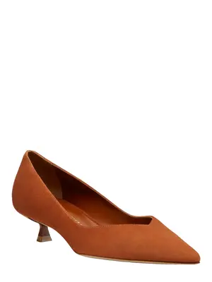 STUART WEITZMAN Stuart Weitzman Eva Kitten Heel Pump Briddle Brown