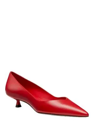 STUART WEITZMAN Stuart Weitzman Eva Kitten Heel Pump Cherry