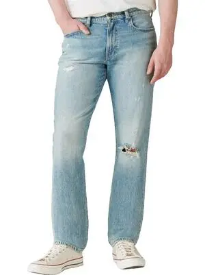Lucky Brand 223 Ripped Straight Leg Jeans - Becrux Dest