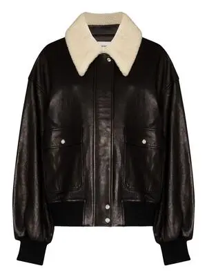 Khaite The Shellar Leather Jacket - Black