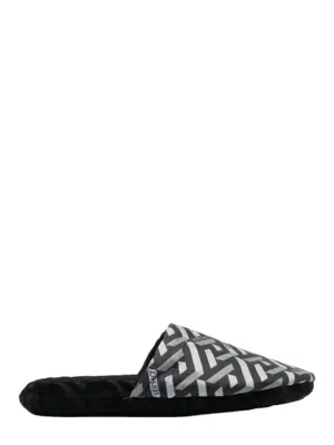 Versace La Greca Slippersunisex - Black