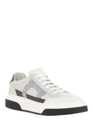 FERRAGAMO Cassina Leather Sneakers - Bianco