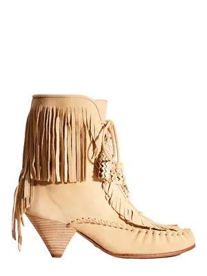COACH® Restored Fringe Boots - Light Tan