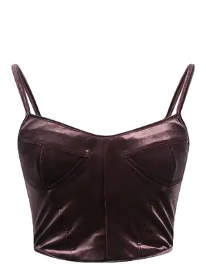 SOALLURE Velvet Camisole Brown
