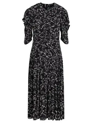 Proenza Schouler Printed Crepe Midi Dress - Black