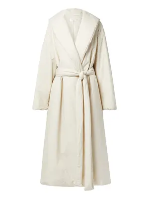 THE ROW Francine Padded Oversized Belted Coat - Off-white