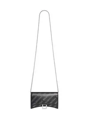 BALENCIAGA Balenciaga Hourglass Wallet On Chain With Rhinestones