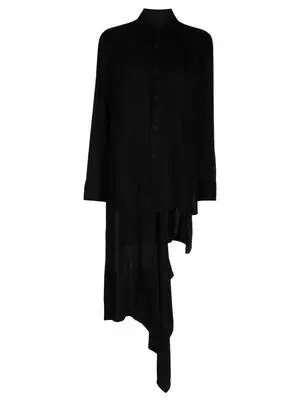 Yohji Yamamoto Asymmetric Shirtdress - Black