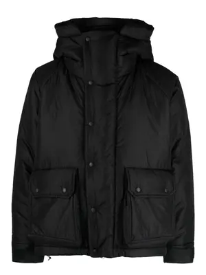 Maison Kitsuné X And Wander Logo-print Padded Jacket - Black