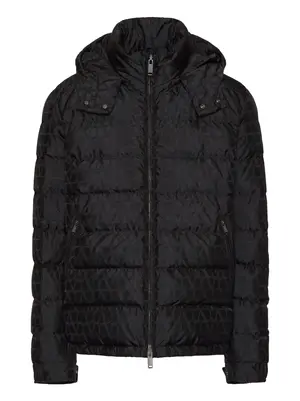 Valentino Garavani Toile Iconographe Padded Jacket - Black
