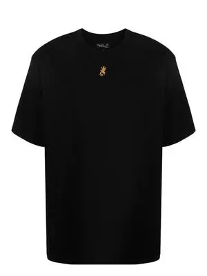 AGNÈS B. Lizard-embroidered Cotton T-shirt - Black