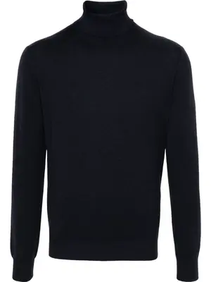 DELL'OGLIO Roll-neck Jumper - Blue