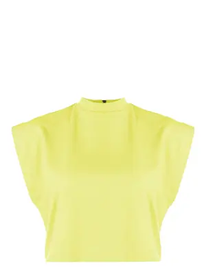 LENNY NIEMEYER Mock-neck Cropped Top - Green