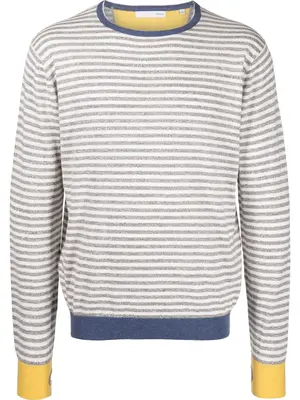 PRIVATE STOCK LABS The Maximilien Striped Sweatshirt - White