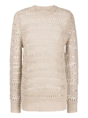 PRIVATE STOCK LABS The Horatio Open-knit Jumper - Neutrals