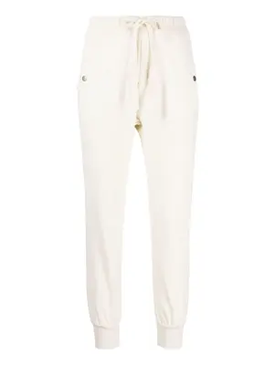 THOM KROM Drawstring Cotton-blend Trousers - Neutrals