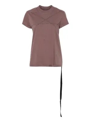 Rick Owens Tonal-stitching Cotton T-shirt - Purple