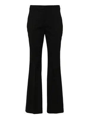 LARDINI Pressed-crease Flared Trousers - Black