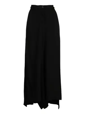 Masnada Wide-leg High-waist Trousers - Black