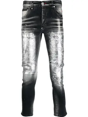 Philipp Plein Mid-rise Skinny Jeans - Black