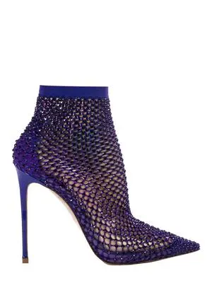 LE SILLA Gilda 115mm Mesh Ankle Boots - Purple