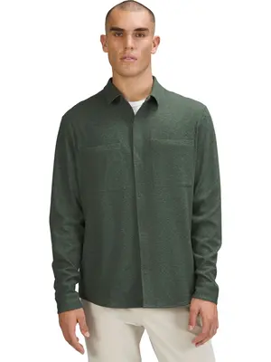 Lululemon Soft Knit Overshirt Heathered Smoked Spruce