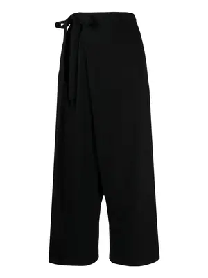 FORME D'EXPRESSION Wraparound Drop-crotch Trousers - Black