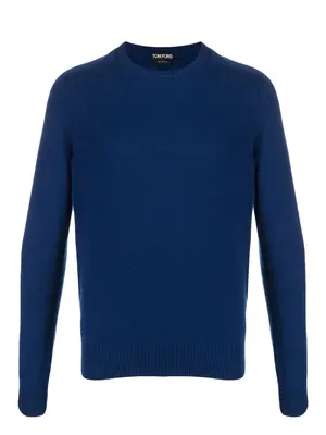 TOM FORD Roll-neck Cashmere Jumper - Blue