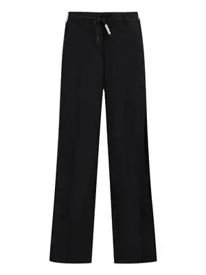 Marni Satin-stripe Trim Trousers - Black