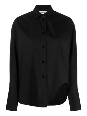 Attico Eliza Logo-embroidered Shirt - Black
