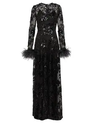 Erdem Malvina Embellished Gown - Black