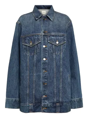 Khaite Ross Denim Trucker Jacket - Blue