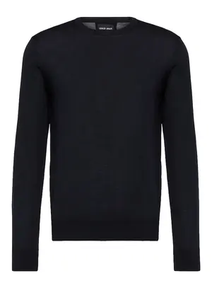 Giorgio Armani Virgin Wool Sweater - Blue