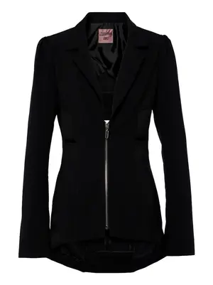Jean Paul Gaultier Zipped Blazer - Black