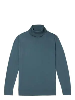 Loro Piana Wish® Virgin Wool Rollneck Sweater - Blue