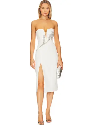 Bardot X Ambiance Midi Dress - White
