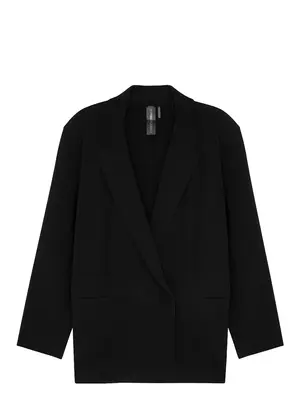 Norma Kamali Oversized Stretch-jersey Blazer - Black
